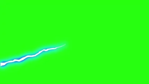 Animation lightning on green screen back... | Stock Video | Pond5