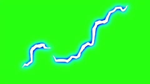 Animation lightning on green screen back... | Stock Video | Pond5