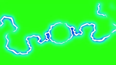 Animation lightning on green screen back... | Stock Video | Pond5