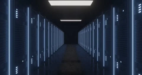 Animation of lights flickering on server... | Stock Video | Pond5