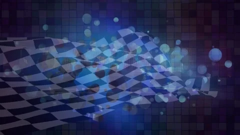 Animation of lights over waving black an... | Stock Video | Pond5