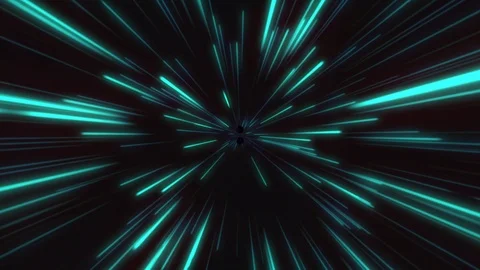Animation of lightspeed, flying through ... | Stock Video | Pond5