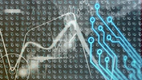 Animation of line graph moving with blue... | Stock Video | Pond5