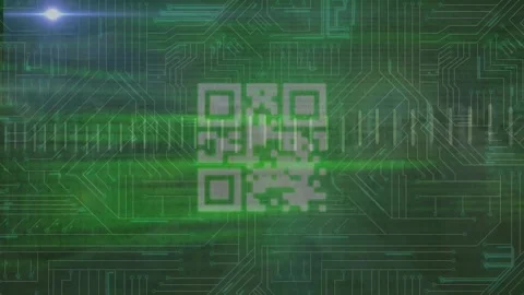 Animation of line graph over qr code and... | Stock Video | Pond5