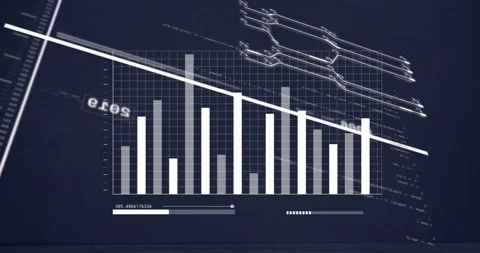 Animation of lines with changing numbers... | Stock Video | Pond5