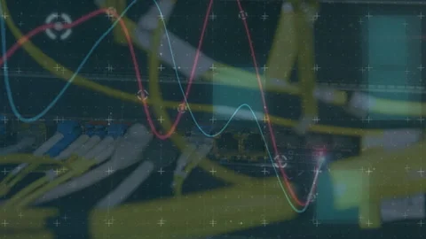 Animation of lines with markers and data... | Stock Video | Pond5