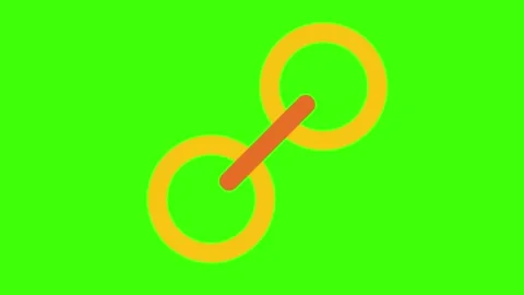 Animation of a link icon on a green scre... | Stock Video | Pond5