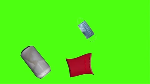 animation litter on a green screen | Stock Video | Pond5