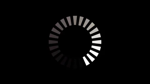animation - loading circle icon on black... | Stock Video | Pond5