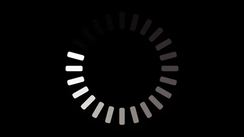 animation - loading circle icon on black... | Stock Video | Pond5