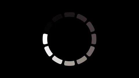animation - loading circle icon on black... | Stock Video | Pond5
