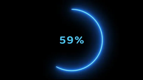 Animation of loading in percentage with ... | Stock Video | Pond5