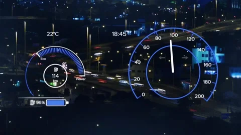 Animation of loading speedometers and ba... | Stock Video | Pond5