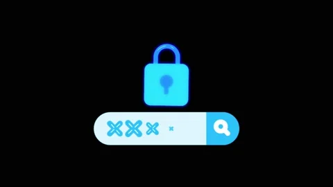 Animation lock icon isolate on black bac... | Stock Video | Pond5
