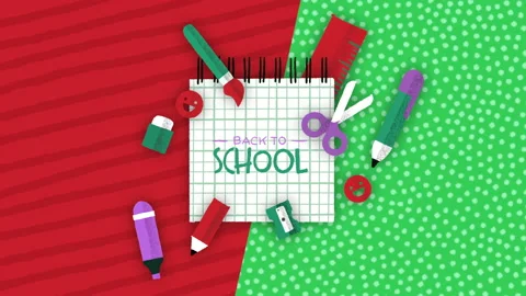 animation logo animation back to school,... | Stock Video | Pond5
