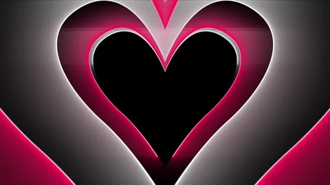 animation loop of big hearts zoom neon g... | Stock Video | Pond5
