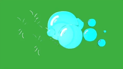 Animation loop video bubble on green scr... | Stock Video | Pond5