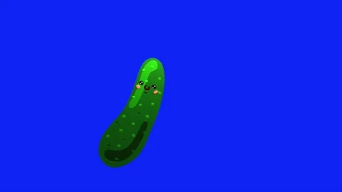 Animation loop video the cartoon cucumbe... | Stock Video | Pond5