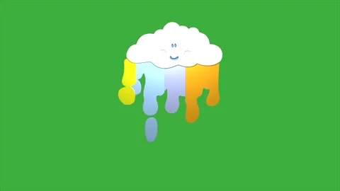 Animation loop video a cloud moves on gr... | Stock Video | Pond5
