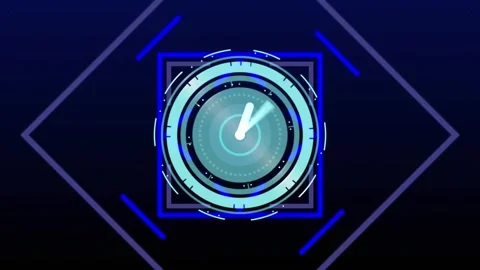 Animation of looping circles over digita... | Stock Video | Pond5