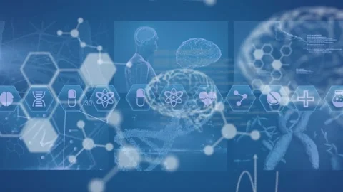 Animation of looping icons with programm... | Stock Video | Pond5