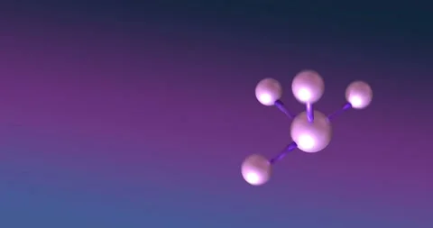 Animation of macro of molecules on purpl... | Stock Video | Pond5