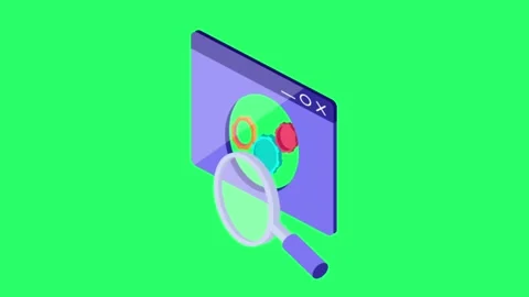Animation magnifying glass on green scre... | Stock Video | Pond5