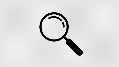 Animation of Magnifying glass icon. | Stock Video | Pond5