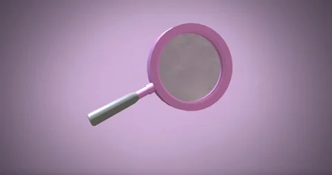 Animation of magnifying glass spinning o... | Stock Video | Pond5