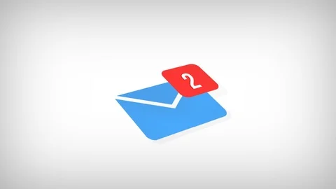 Animation of mail icon on white backgrou... | Stock Video | Pond5