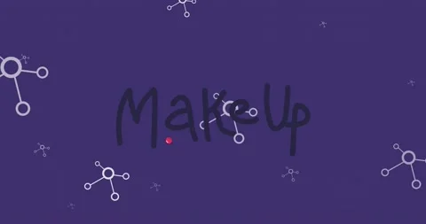 Animation of make up text over molecules... | Stock Video | Pond5