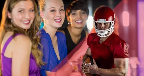 Animation of male american football play... | Stock Video | Pond5