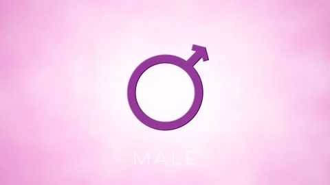 Animation of male gender symbol, on pink... | Stock Video | Pond5