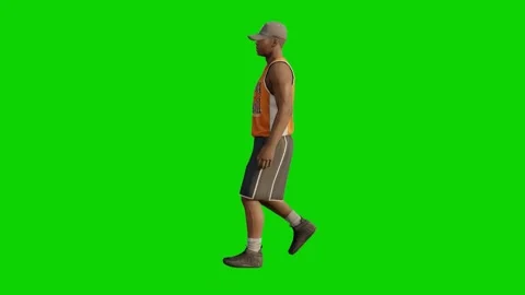 Animation of male volleyball player walk... | Stock Video | Pond5