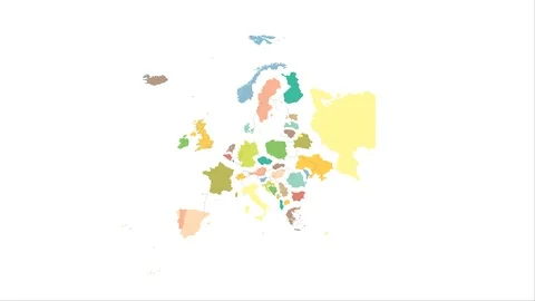 Europe Map Animation Stock Footage ~ Royalty Free Stock Videos | Pond5