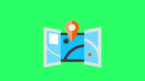 Animation map on green screen. | Stock Video | Pond5