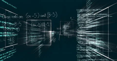 Animation of math equations hand written... | Stock Video | Pond5