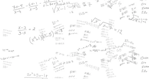 Animation of math equations hand written... | Stock Video | Pond5