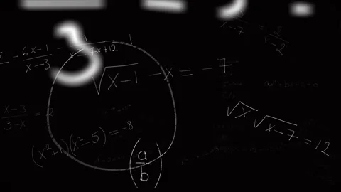 Animation of math equations handwritten ... | Stock Video | Pond5