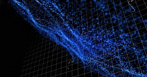 Animation of math formulas and blue glit... | Stock Video | Pond5