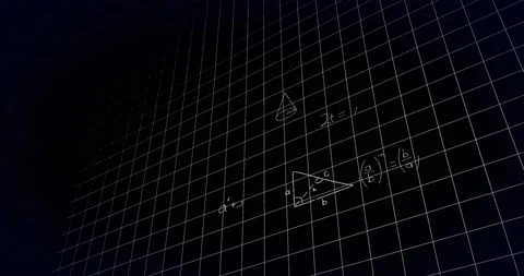 Animation of math formulas and geometry ... | Stock Video | Pond5