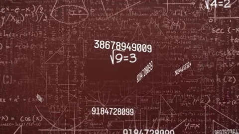 Animation of math formulas and graphs on... | Stock Video | Pond5