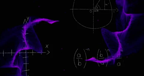 Animation of math formulas and purple sm... | Stock Video | Pond5