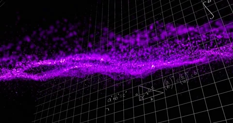 Animation of math formulas and purple gl... | Stock Video | Pond5