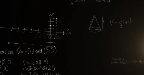Animation of math formulas and star on b... | Stock Video | Pond5