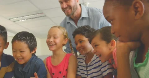 Animation of math formulas over diverse ... | Stock Video | Pond5