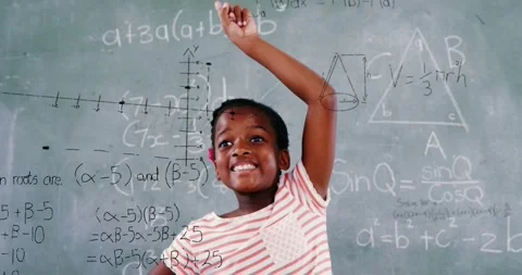 Animation of math formulas over happy af... | Stock Video | Pond5