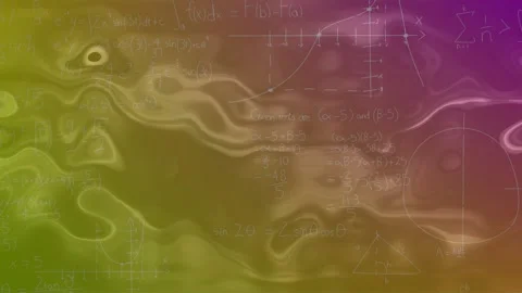 Animation of math formulas on yellow and... | Stock Video | Pond5