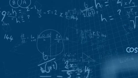 Animation of mathematical equations and ... | Stock Video | Pond5