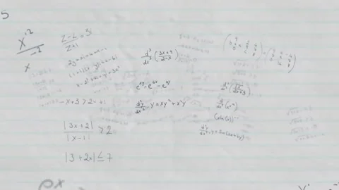 Animation of mathematical equations and ... | Stock Video | Pond5